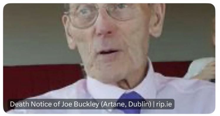Death of Joe Buckley – Killester Donnycarney FC