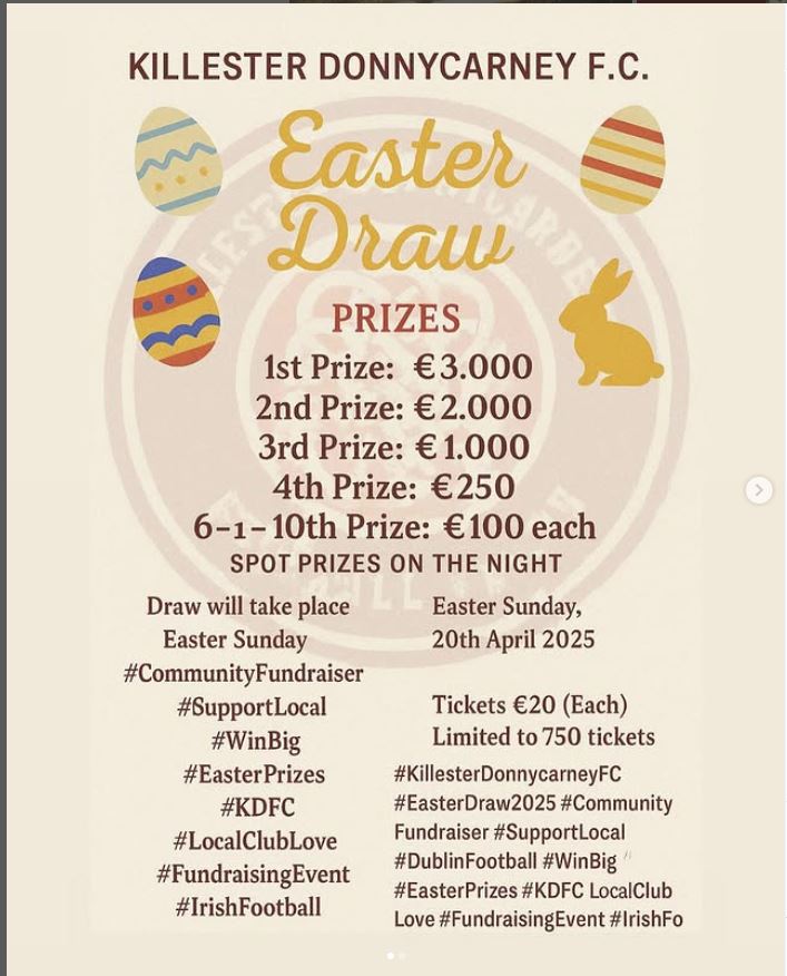 Easter Draw – Killester Donnycarney FC